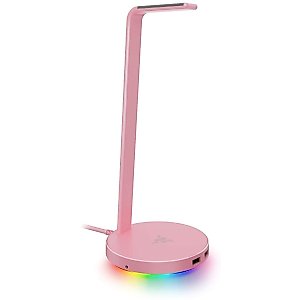 Razer Base Station V2 Chroma - Headset Stand W/USB Hub: Chroma RGB Lighting - 2X USB 3.1 Ports - Non-Slip Base - Designed for Gaming Headsets - Quartz Pink
