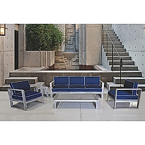 Grey Teak Outdoor Side Table Beach Mid-Century Modern Rectangular Water Resistant Weather