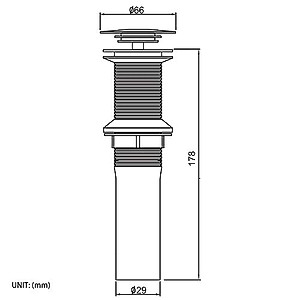 Brushed Nickel Pop Up Sink Drain Without Overflow, Bathroom Faucet Detachable Basket Vessel Sink Drain Stopper
