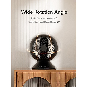 13 Inch Mid-size Cooling Fan Air Circulator, Oscillating Fan with Remote Control Portable Quiet for Home Office Use, KH-F533B, 13x10.4x10.4 in