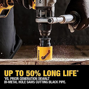 DEWALT Hole Saw Kit, 14-Piece, Includes 2 Quick Change Mandrels and Pilot Point Bits (D180005)