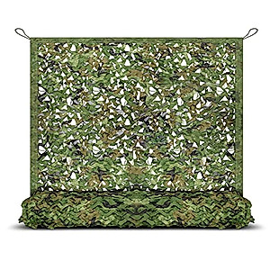 DUNCHATY Camo Netting, Camouflage Mesh Netting for Hunting Blinds, Woodland Military Mesh Perfect Camonetting for Camping Shooting Hunting, Military Themed Party Decoration Sun Shade Outdoor