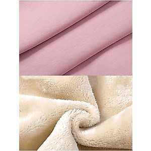 Ayturbo Women's Long Sleeve Fleece Lined Sweatshirt Casual Winter Warm Sherpa Hoodie Pullover(Pink,S)