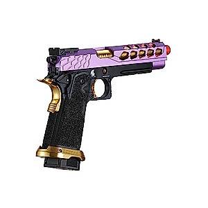 Lancer Tactical Airsoft Pistol STRYK Hi-Capa 5.1/4.3 Full Metal Gas Blowback 330 FPS (Regular, Purple & Gold, Hi-Capa 5.1)