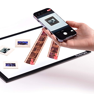 All-in-One Scanning Bundle for Slides & Negatives with Photo Tent, Light Pad, Phone Mount, Macro Lens, & Cotton Gloves