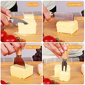 Duerer Cheese Board Set, Meat and Cheese Tray with Cutlery in Slide-Out Drawer - Bamboo Charcuterie Platter for Crackers, Brie and Meat - Best Gift for Christmas, Valentine, Birthday (Include Straws)