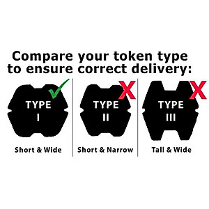 100 Black Tokettes Type 1 - Gi Laundry Tokens