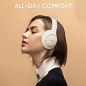 Jassco Active Noise Cancelling Headphones, ANC Wireless Over Ear Headsets, Bluetooth Headphones with Built-in Microphone, Hi-Res Audio, Low Latency, 40H Playtime, for Travel, Home, Work