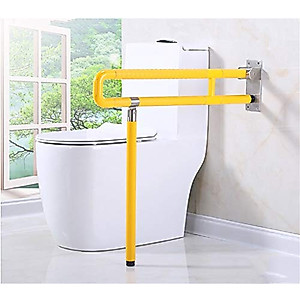 CRODY Folding Handicap Grab Bars Rails Toilet Handrails, Bathroom Grab Bar, U-Shaped Armrest, Wall-Mounted Straight Hair Towel Rack, Sturdy Stainless Steel Shower Safety Handle for Bathtub, Toilet, Ba