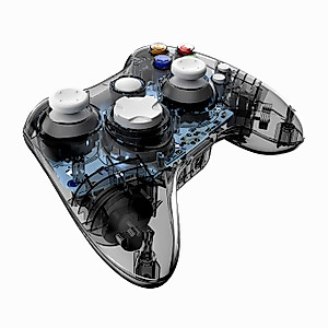 PAWHITS Wireless Controller compatible with Xbox 360 Double Motor Vibration Wireless Gamepad Gaming Joypad, Black