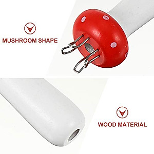 Milisten 1PCS French Knitter Wooden Knitting Spool Mushroom Yarn Knitting Spool Knitter Bead Jewelry Maker Braiding Weaving Tool