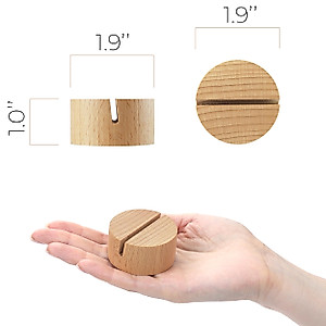 Round Wood Card Holder Set Of 3