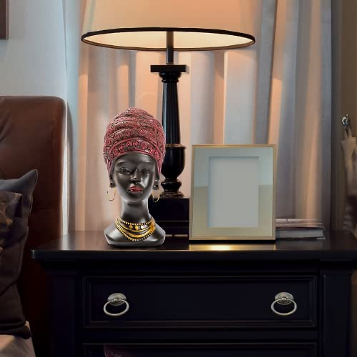 African Statue and Sculptures for Home Decorations, for Home Decor,African Figurines, for Living Room Women Statue Shelf Decor Accent