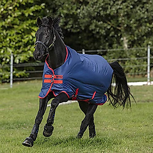 Horseware Mio 200G Medium Turnout Blanket Dark Blue/Dark Blue & Red 78