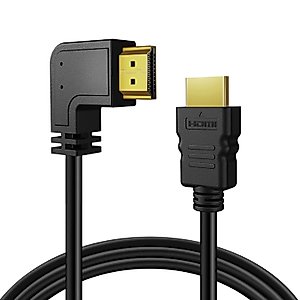 TNP HDMI Cable Left Angle 90 Degree (15FT) - High Speed HDMI 2.0 Cord, Supports UHD 4K 60hz 2K 2160p Full HD 1080p Quad HD 1440p 3D ARC/eARC Ethernet for Xbox One X/S PS4 Pro/Slim & Apple TV 4K