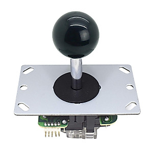 Marwey Black Ball Top Handle 5 Pin Micro Switches 4 & 8 Way Adjustable Arcade Joystick Replacement Cable Parts for Mame Jamma Arcade USB Encoder PC Game Cabinet DIY Joystick and Button Kit…