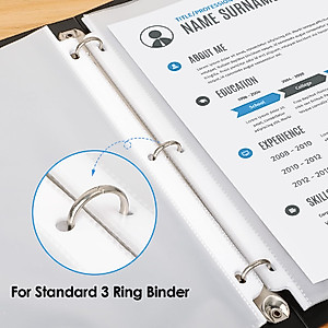 KTRIO Sheet Protector 8.5 x 11 inch Non-Glare Clear Page Protectors, Plastic Sleeves for Binders, Paper Protector for 3 Ring Binder Letter Size Top Loading, 100 Pack