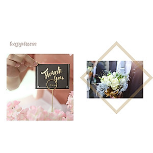 ROYHOO 50 Pieces Metal Wire Floral Picks Clips Table Card Note Photo Memo Holder Memo Floral Pick Clip for Wedding Birthday Baby Shower Party Favor