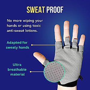ONISSI Pro Gaming Gloves for Sweaty Hands|Gamer Grip Gloves for Video Games|Sim Racing Gloves for Men and Women|Anti Sweat, Half Finger Gaming Gloves for PS4/PS5/Xbox/Computer/PC/VR/Mobile/Sim Racer