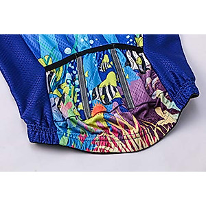 Kid Children Boys' Girls' Short Sleeve Cycling Jersey for Youth