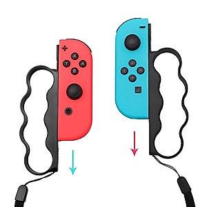 Grips for Fitness Boxing Switch, Controller Accessories Compatible with Nintendo Switch Sports and Switch Boxing Game, 2 Packs-Black
