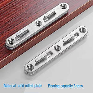 BETOCI Bed Rail Fasteners 5.12" Wood Bed Rail Connecting Fittings Heavy Duty Bed Frame Rail Hardware Set of 4