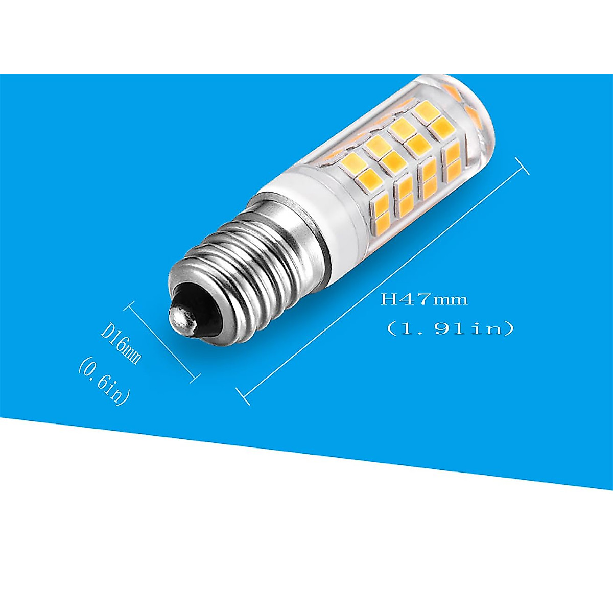 E14 LED Bulb E14 European Base Bulb E14 Cooker Hood Bulb E14 Chandelier Light Bulb 120V Replace Salt lamp,Home Lighting, Kitchens Lighting 4W(40W Halogen Equivalent)Warm White 3000K Dimmable (5-Pack)