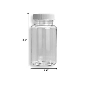 LUBEFLEX Oil Sampling Bottle - Made in USA - Pack of 6 Oil Analysis Sampling Clear Plastic Bottle 4 oz (120 ml) Capacity with 38-400 Cap Size - FDA Compliant and BPA Free …