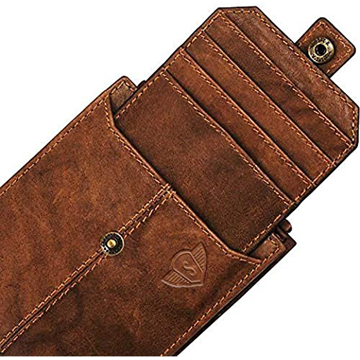 Spiffy® Brown Genuine Leather Wallet For Men | Men's Wallet | RFID Men Wallet | Leather Wallet Men