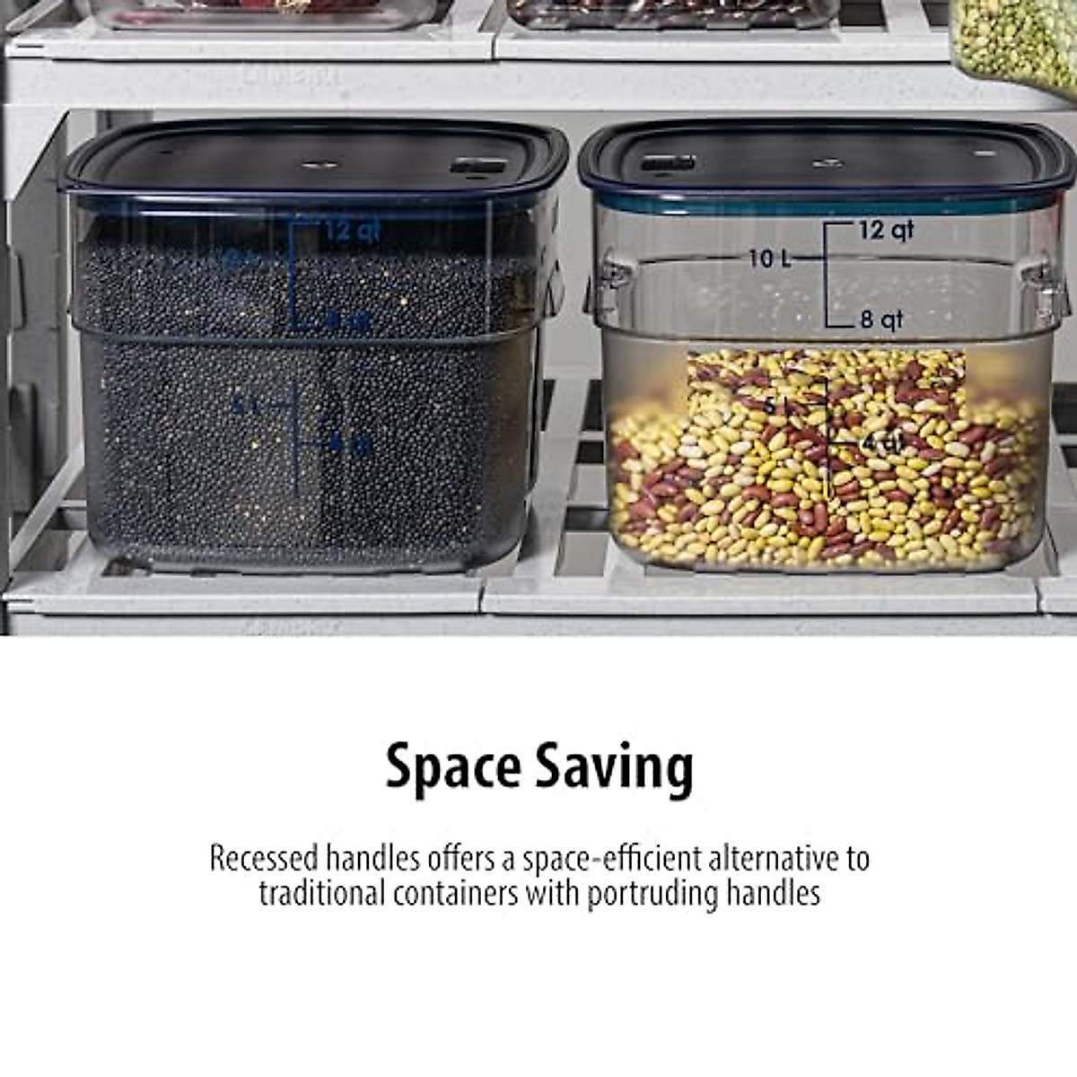 Cambro FreshPro 18Qt Food Storage Container in Clear for Industrial and Kitchen Use, Pantry Organization and Ingredient Freshness