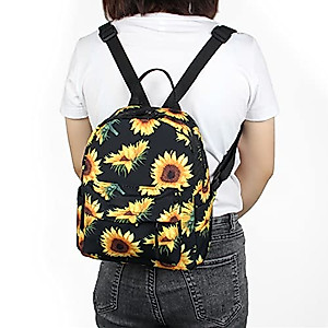 Oweisong Womens Mini Backpack Purse School Backpack for Girls Small Travel Black Backpack Casual Waterproof Shoulder Bag