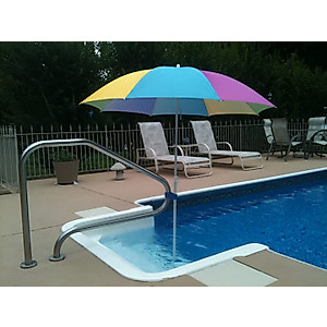 Leaf Bone - Leaf Net Skimmer Clip, In-Ground Swimming Pools and ONLY 1.9" Steel Ladder Handrails (Net Not Included), Leaf Rake Ladder Attachment