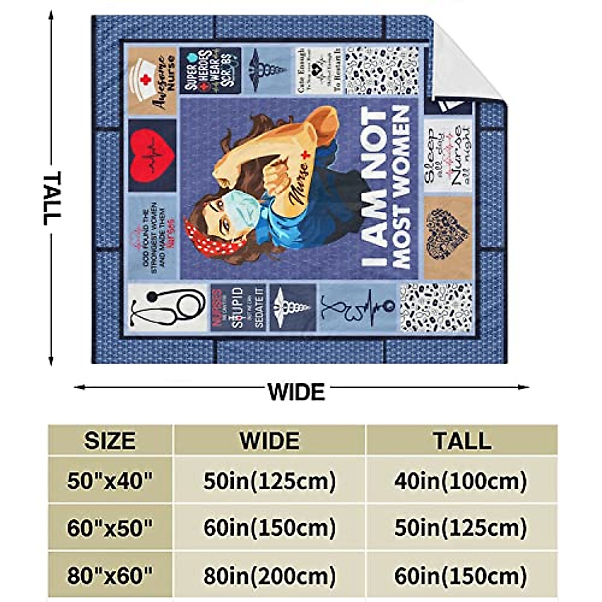 Joyloce Nurse Gifts for Women Nurses Blankets Throws Flannel Fleece Blanket Super Soft Throw Warm Cozy Nurses Blanket 60"X50" Nurses Week Appreciation Nursing Student Graduation Birthday Gifts