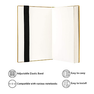 Epessa Portable Pen Holder,Pencil Holder,Pen Sleeve Case Pouch for Journals, Notebooks,Books,Rigid Tablet Covers,Hold 2 or 3 Pens,Adjustable Elastic Band,Detachable