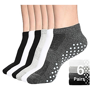 DIBAOLONG Non Slip Yoga Socks for Women, Anti-Skid Gripper Socks Pilates Barre Bikram Fitness Socks with Grips