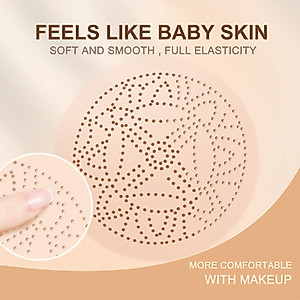 ELAIMEI Mushroom Head Air Cushion CC Cream, BB Cream, Moisturizing Concealer, Moisturizing BB Cream Makeup Base Long Lasting with Mushroom Makeup Sponge, Easy to Apply, Round (Natural)