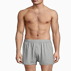 Calvin Klein Men's Cotton Classics 3-Pack Knit Boxer, Black, Grey Heather, White, M