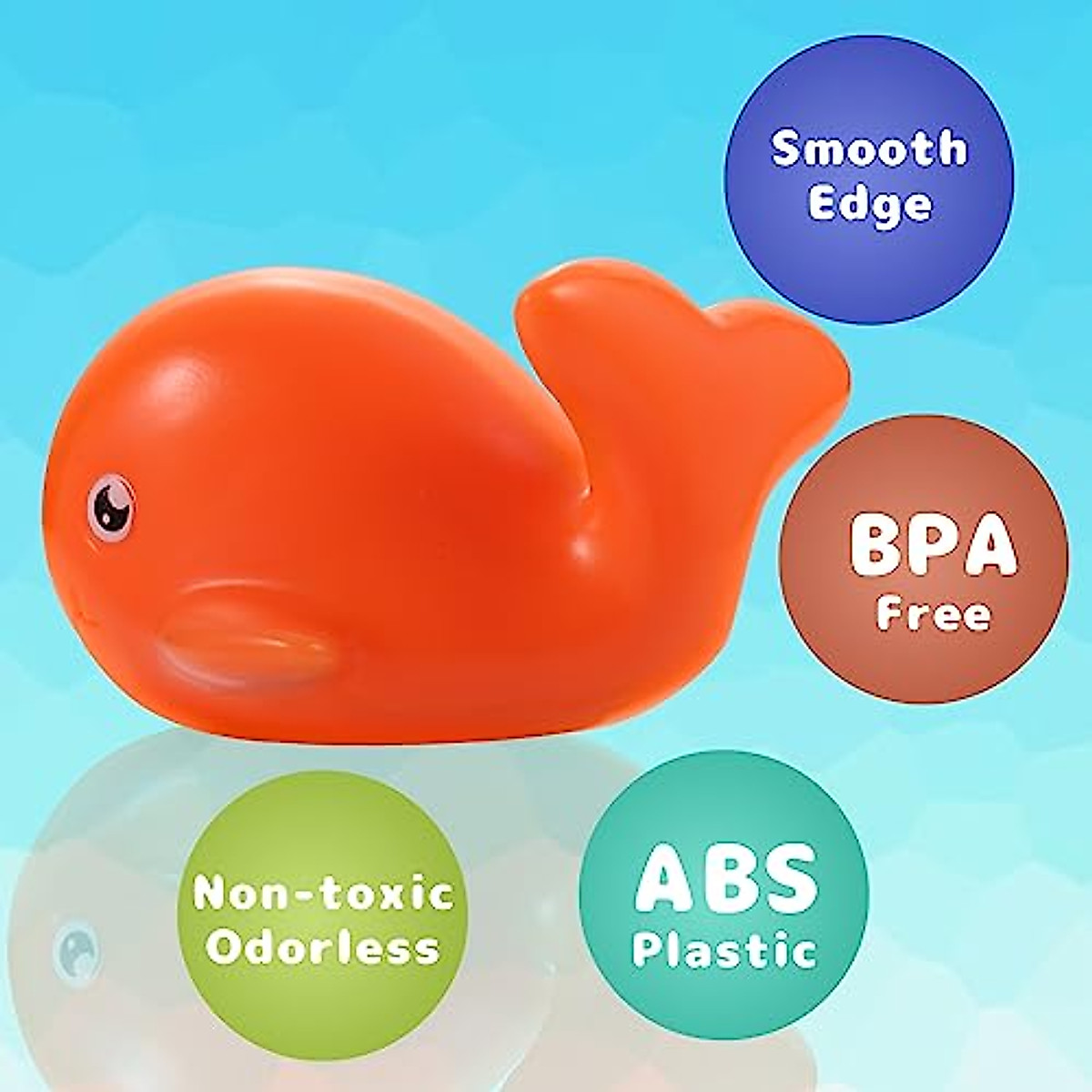 Baby Bath Toys Set of 6, Colorful Rubber Ducks Bath Toys for Toddlers 1-3 Years Old, Safe and Fun Bathtub Toys for Kids