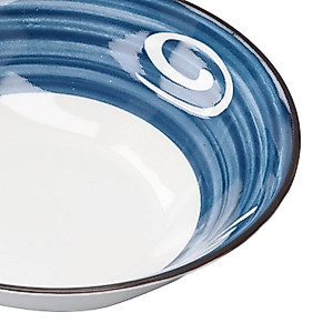 Cereal Bowl,Unique Pattern Soup Noodle Rice Bowl with Japanese Style Eco Friendly Ceramic for Noodle Rice Salad Soup