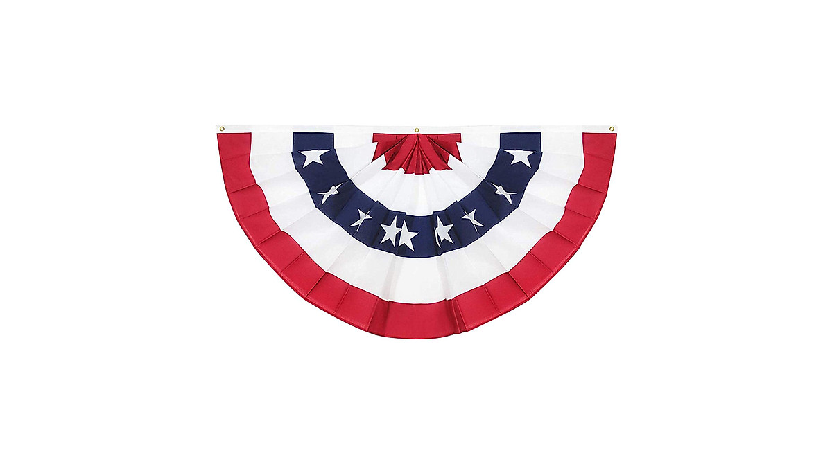 USA Patriotic Pleated Fan Flag for 4th of July & Memorial Day