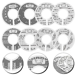 BESTOYARD 8pcs Clothing Divider Baby Clothes Separators Nursery Closet Organizer Baby Closet Size Dividers Infant Clothes Plastic Baby Divider for Closet Double Sided Drawer Newborn