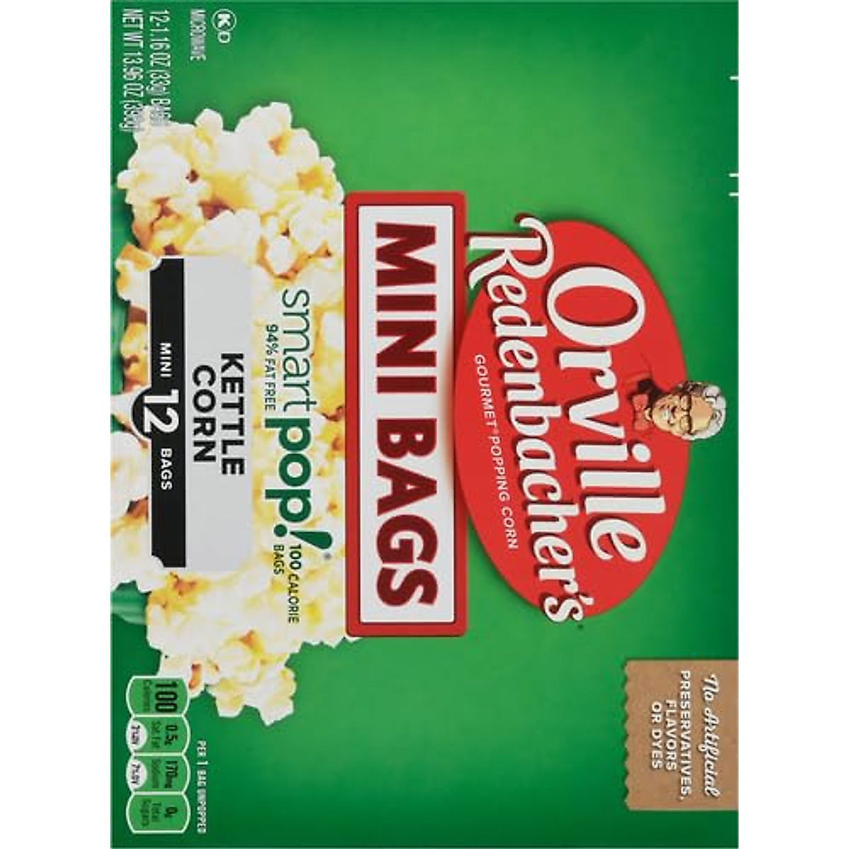 Orville Redenbacher's SmartPop! Kettle Corn Popcorn, 1.16 Oz, 12 Ct