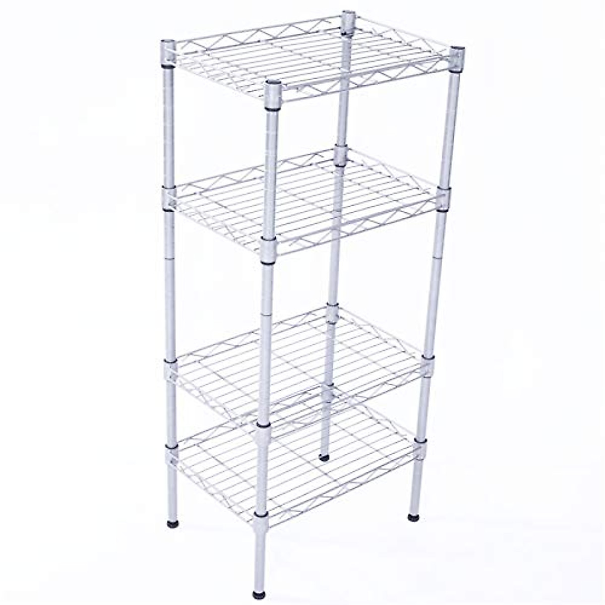 Vasitelan 4 Wire Shelving Steel Storage Rack Adjustable Unit Shelves for Laundry Bathroom Kitchen Pantry Closet