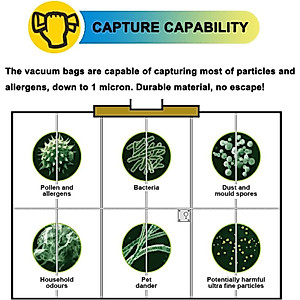 SpaceTent 10 Pack DXVA19-4104 High Efficiency Replacement Filter Bags for DEWALT 5 to 8 Gallon Wet/Dry Vacs - Part # DEWALT DXVA19-4104