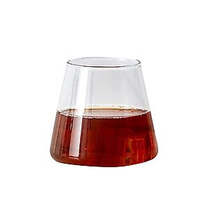 URMAGIC 3 Pcs Clear Glass Cups,9 Oz Mount Fuji Shape Beer Glasses,Beverages Glasses,Drinking Glasses,Cocktail Glass,Whiskey Glass,Milk Cup,Tea Cup,Wine Glass,Water Glasses,Juice Glasses