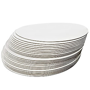 CHERRY 25-Pack 12 inch Sturdy Round Cake Boards, White Cardboard Cake Circles plate Scalloped Base,Pack of 25