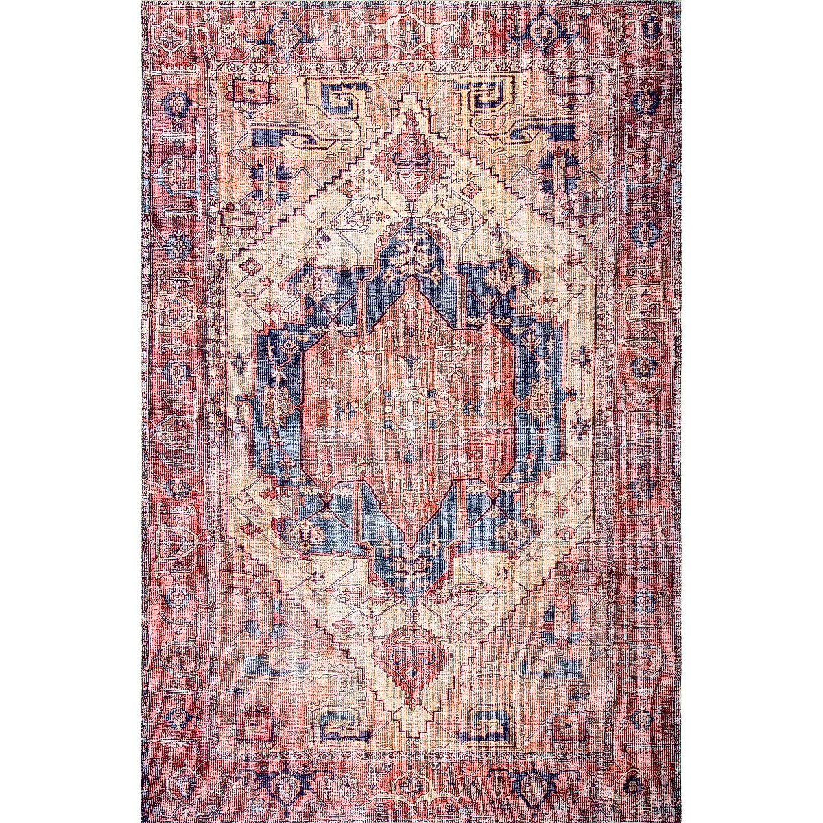 nuLOOM Leslie Transitional Printed Accent Rug, 3x5, Peach