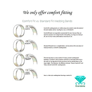 Everstone Women's Sparkle 4MM Flat Promise Ring Wedding Bands Titanium Ring Two Tone Color: Rose Gold & Sparkle Silver Engraved I Love You