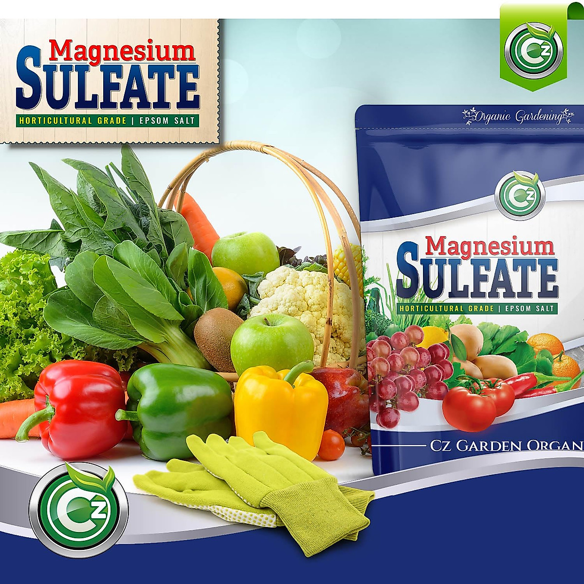 Magnesium Sulfate Epsom Salt 5LB - Made in USA - Plant Food Fertilizer for Hydroponics, Plants, Flower Gardens - Fruit, Vegetables, Holistic Herbs. OMRI Listed