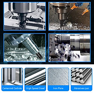 7 Packs Center Drill Bits Set, Black Oxide Coating M2 High Speed Steel Center Drill Bits Kit 60 Degree Angle Countersink Bit Tool for Lathe Metalworking Size 1.0 1.5 2.0 2.5 3.0 4.0 5.0 with Case